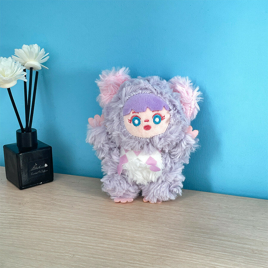 Cute and colorful plush elf rabbit keychain decorative stuffed toy for kids