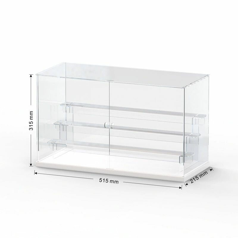 Ящик для хранения, акрилик, бесцветный, 31,5x50x21,5 см, 1 шт