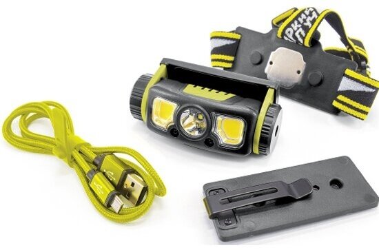 Фонарь налобный Яркий Луч LH-400 "Cobra PRO" CREE 200лм +COB 230лм, сенсорное включение, магнит, Li-ion 2600mAh