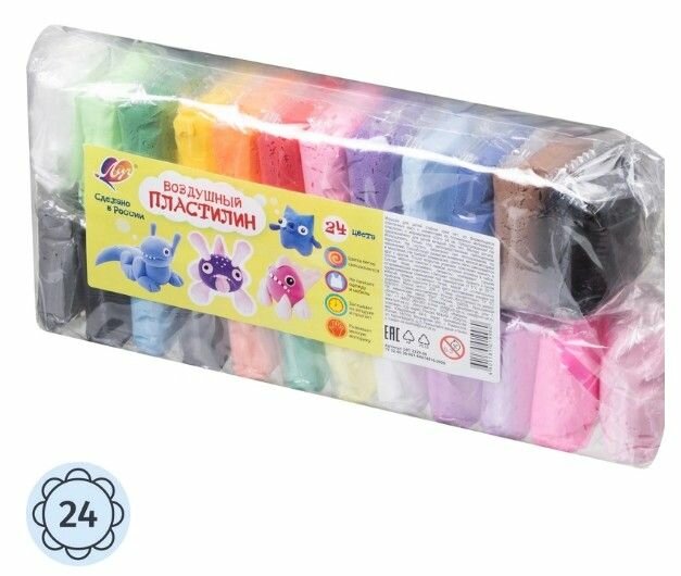 Пластилин легкий Луч 24 цвета 240 грамм
