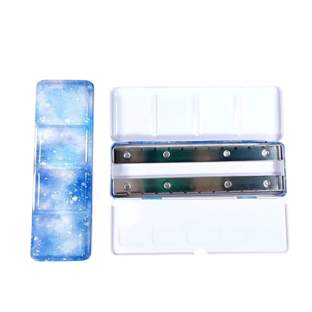 Коробка с 24-цветными однотонными акварельными красками-зимний снег