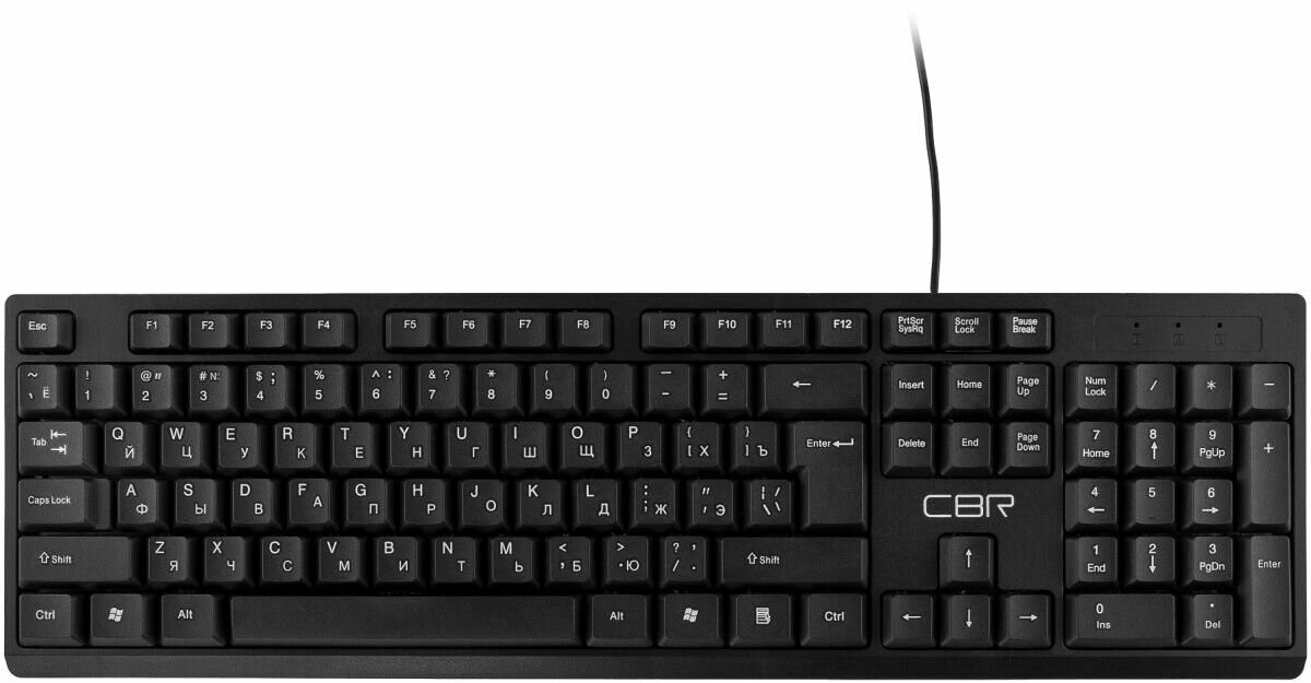 Клавиатура CBR KB 101 USB, 104 кл, офисн, 1,5 м