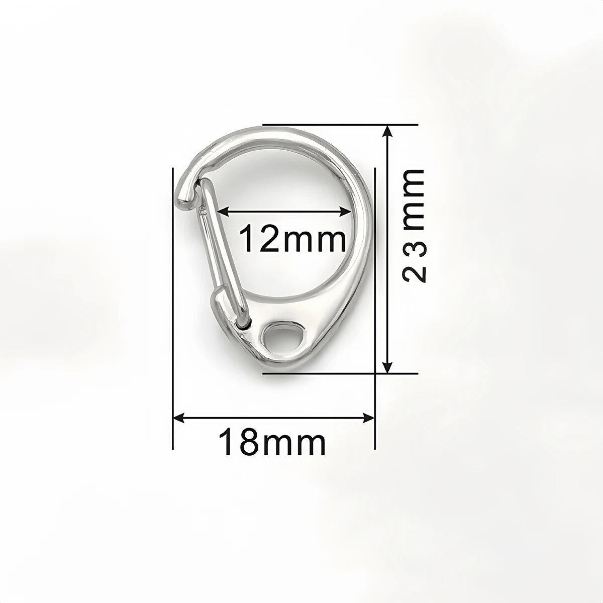 Металлические застежки-омары серебристого цвета для рукоделия 10-20 шт. 10 PCS, 23mm