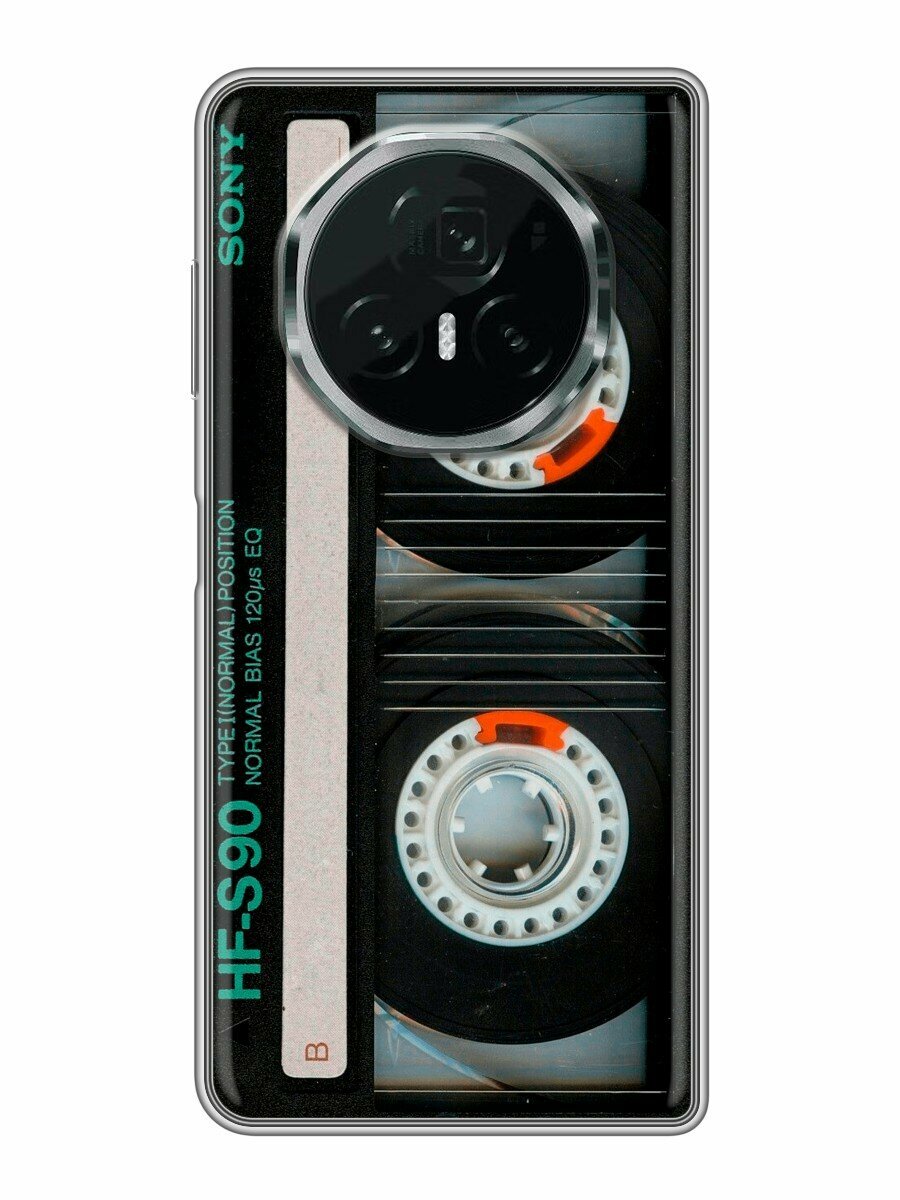 Чехол для Honor Magic V3 с принтом Кассета ретро (Хонор Мэджик В3)
