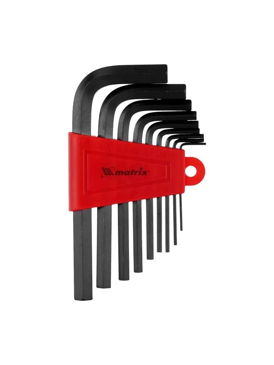 Набор ключей шестигранников 1.5-10 мм (имбусовые) HEX 9 шт.