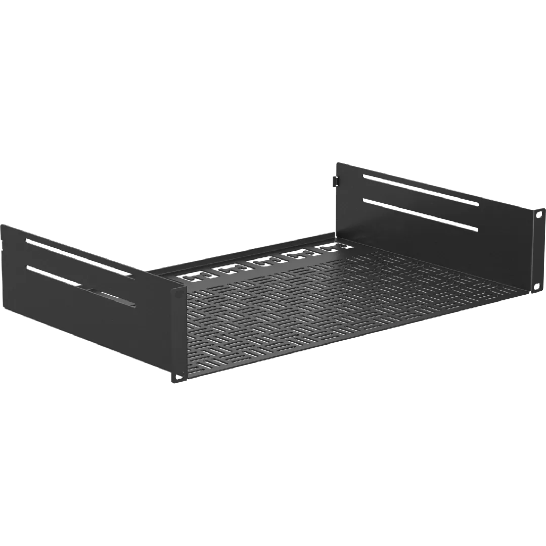 Caymon IS220/B Полка перфорированная для рэкового шкафа 19'. Монтажная высота 2U. Полезная глубина 300 мм.
