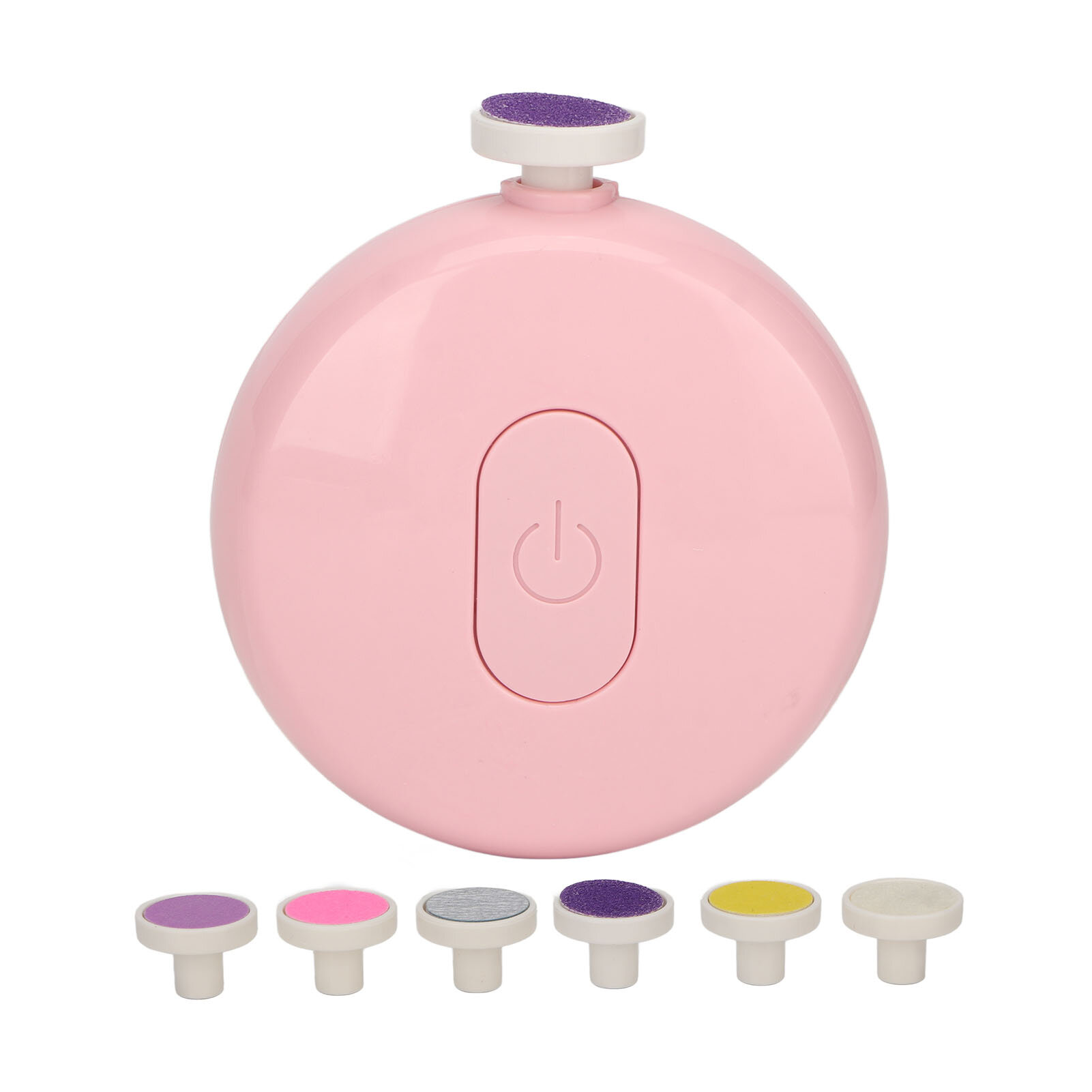 Детский электрический триммер для ногтей с 6 головками, малошумная безопасная машинка для ухода за ногтями новорожденных малышей