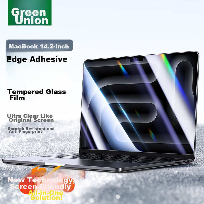 Lulian Screen Protector for Apple MacBook Pro 14-Inch, 14.2-Inch M4/M3/M2/M1 Tempered Glass Film, Compatible with 2024/23/21 Models, Laptop Screen Protection Film