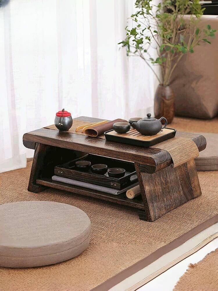 Чайный столик, складной, деревянный, цвет шоколадный, 38x68 см