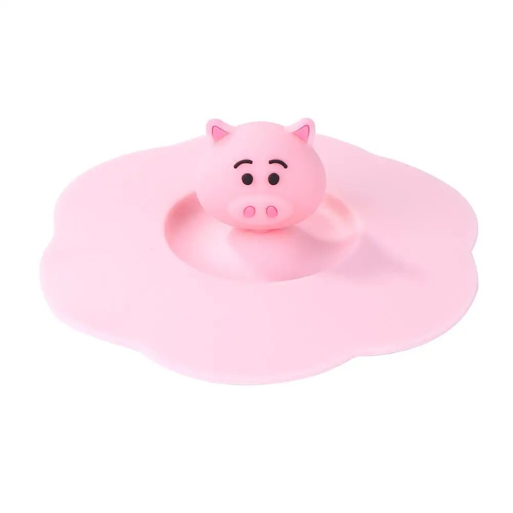 Силиконовая крышка для чашки, розовый, 5