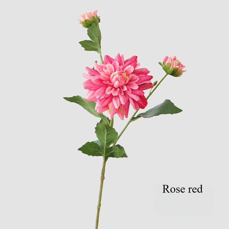 Искусственный цветок георгин Rose red, 65 см