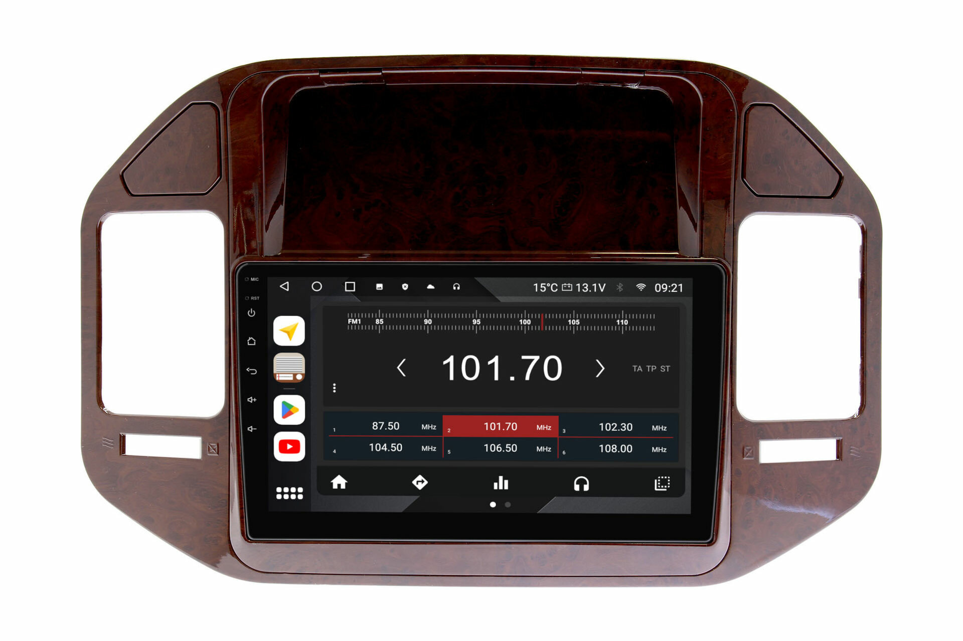 Магнитола Mitsubishi Pajero III 1999 - 2006 / 9 дюймов, 4/64GB, 8 ядер, DSP, 4G, Android 10 / Wide Media