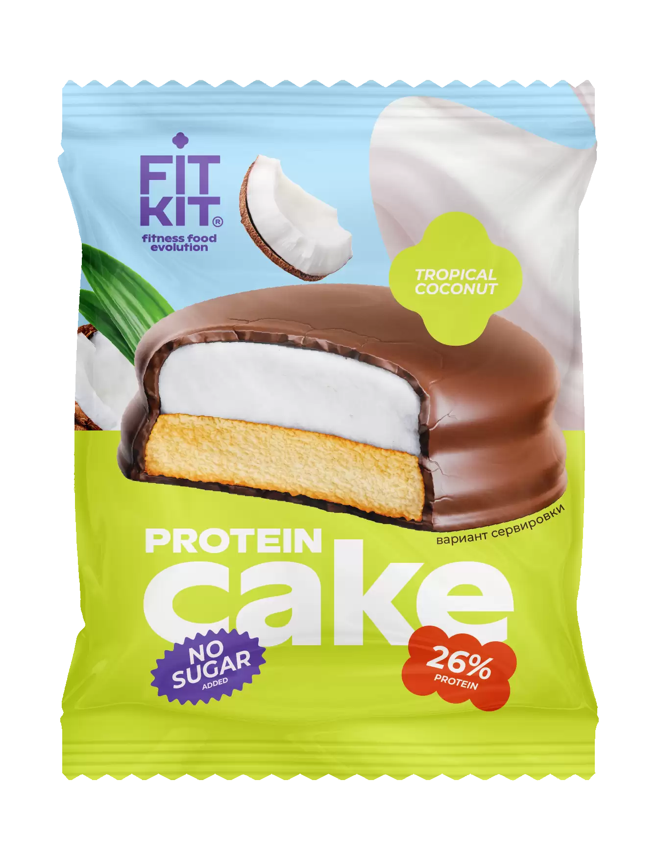 FIT KIT Protein Cake, 50 г (Тропический Кокос)