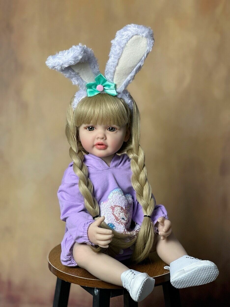 Кукла мягкая, 55см, этилен, для купания, с аксессуарами, виниловый