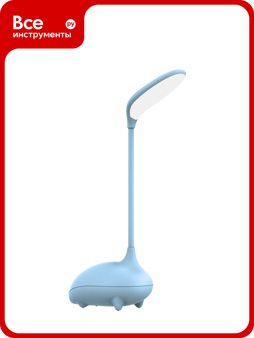 Настольный детский светильник Gauss qplus модель gtl701 6w 330lm 2700-6000k 5v li-ion 1200ma голубой GT7016