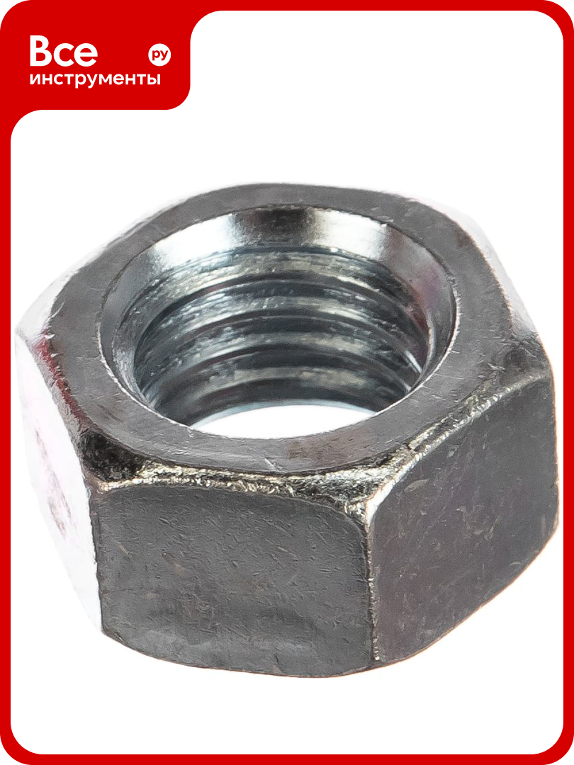 Шестигранная гайка DIN 934 оцинкованная М18, 4шт - пакет Tech-Krep/Zitar 112250
