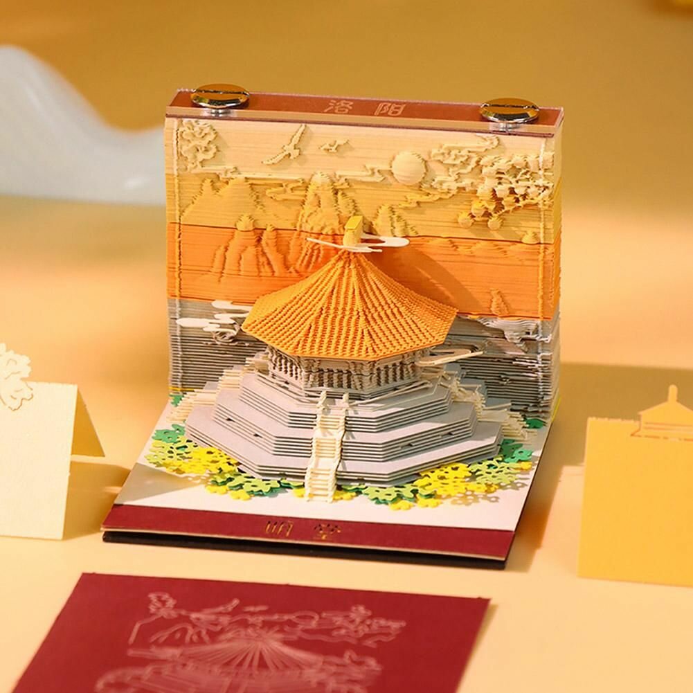 Креативная 3D-бумага для заметок в китайском стиле