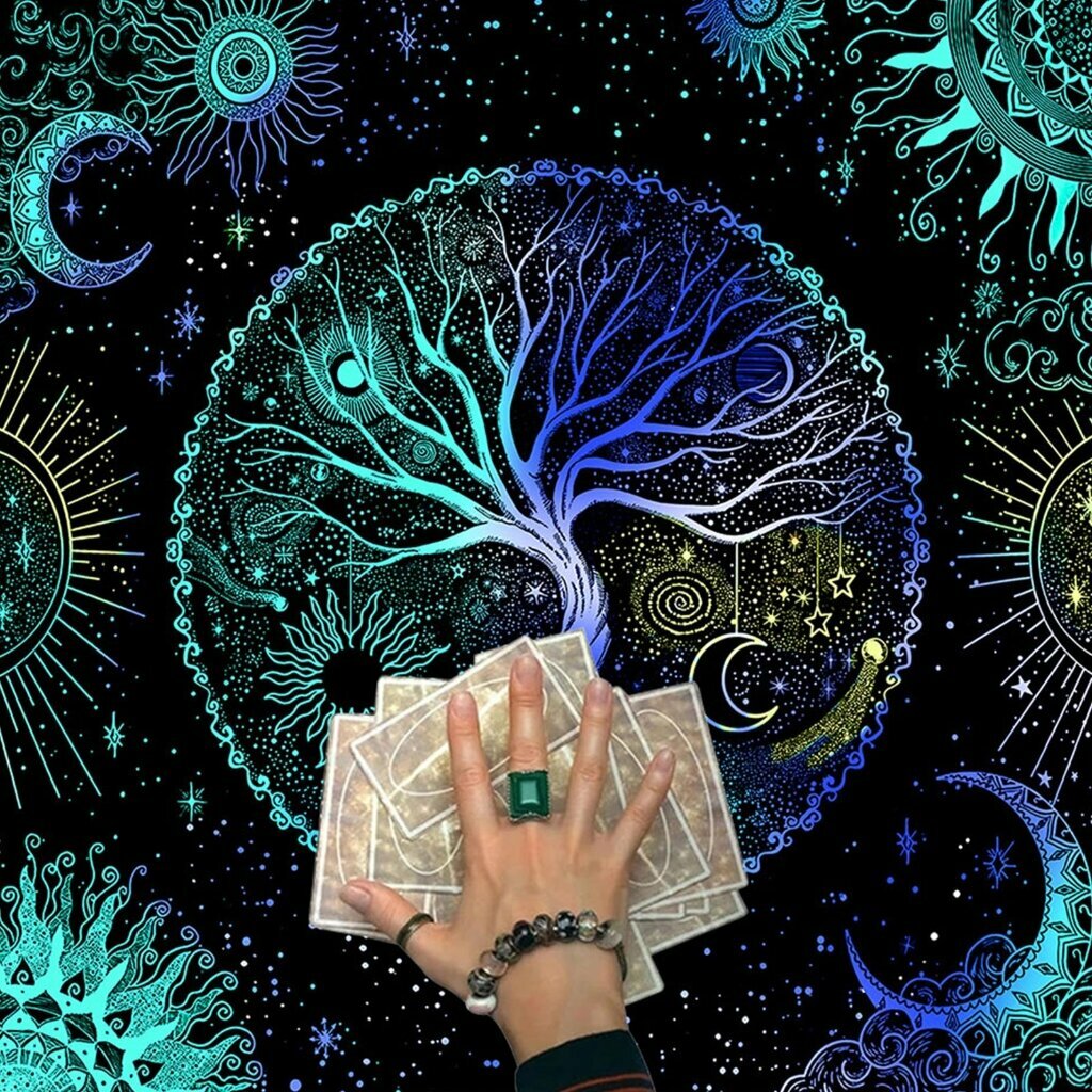 1 кусок скатерти с Таро "Древо жизни"-TLB70 60x60