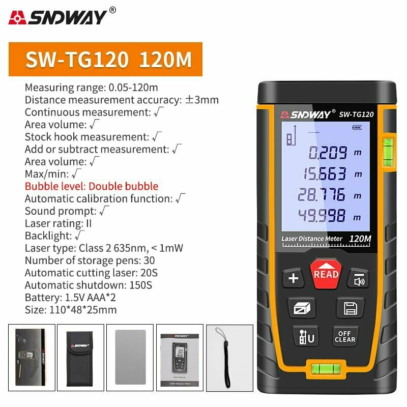 SNDWAY Лазерный уровень/нивелир Красныйлуч