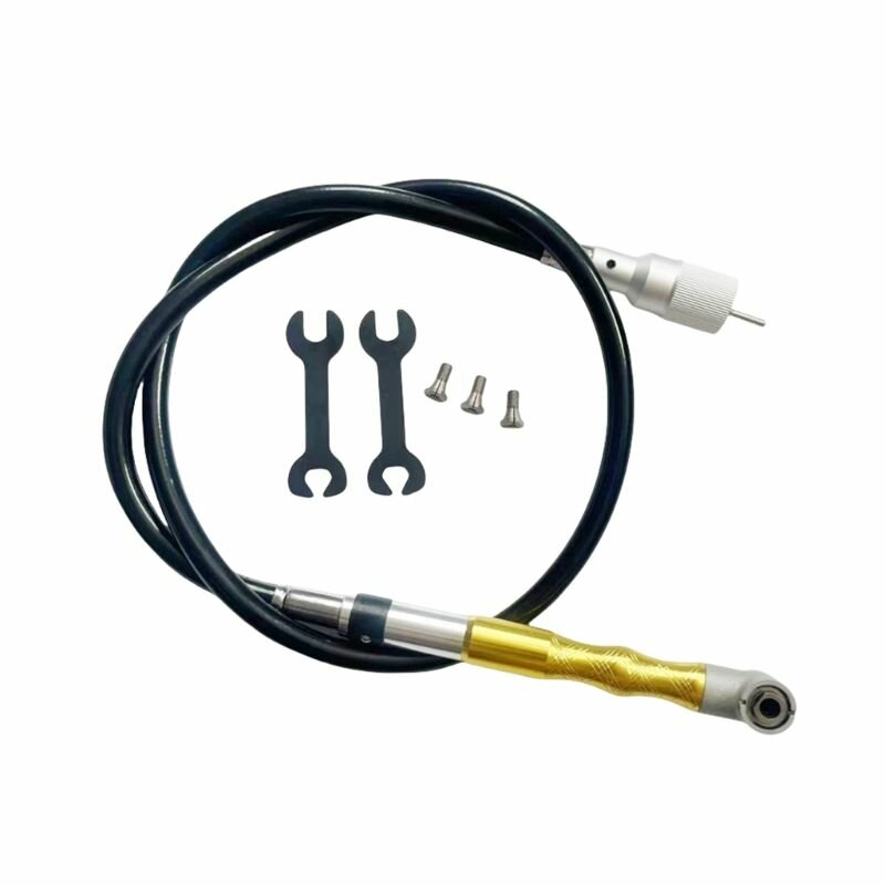 (1 компл.) Гибкий резиновый вал для мини-гравёра + золотой малый угловой наконечник