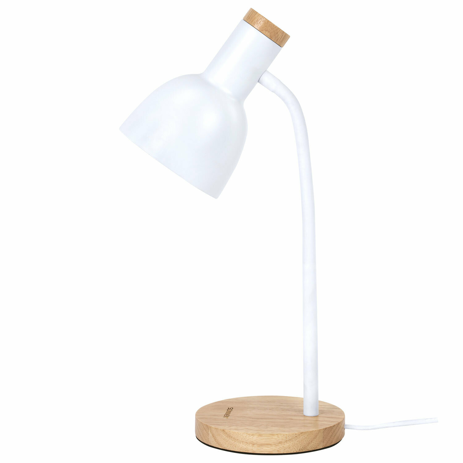 Настольная лампа-светильник SONNEN BR-372, на подставке, лампочка в подарок, E27, белый, 40 см, 238447
