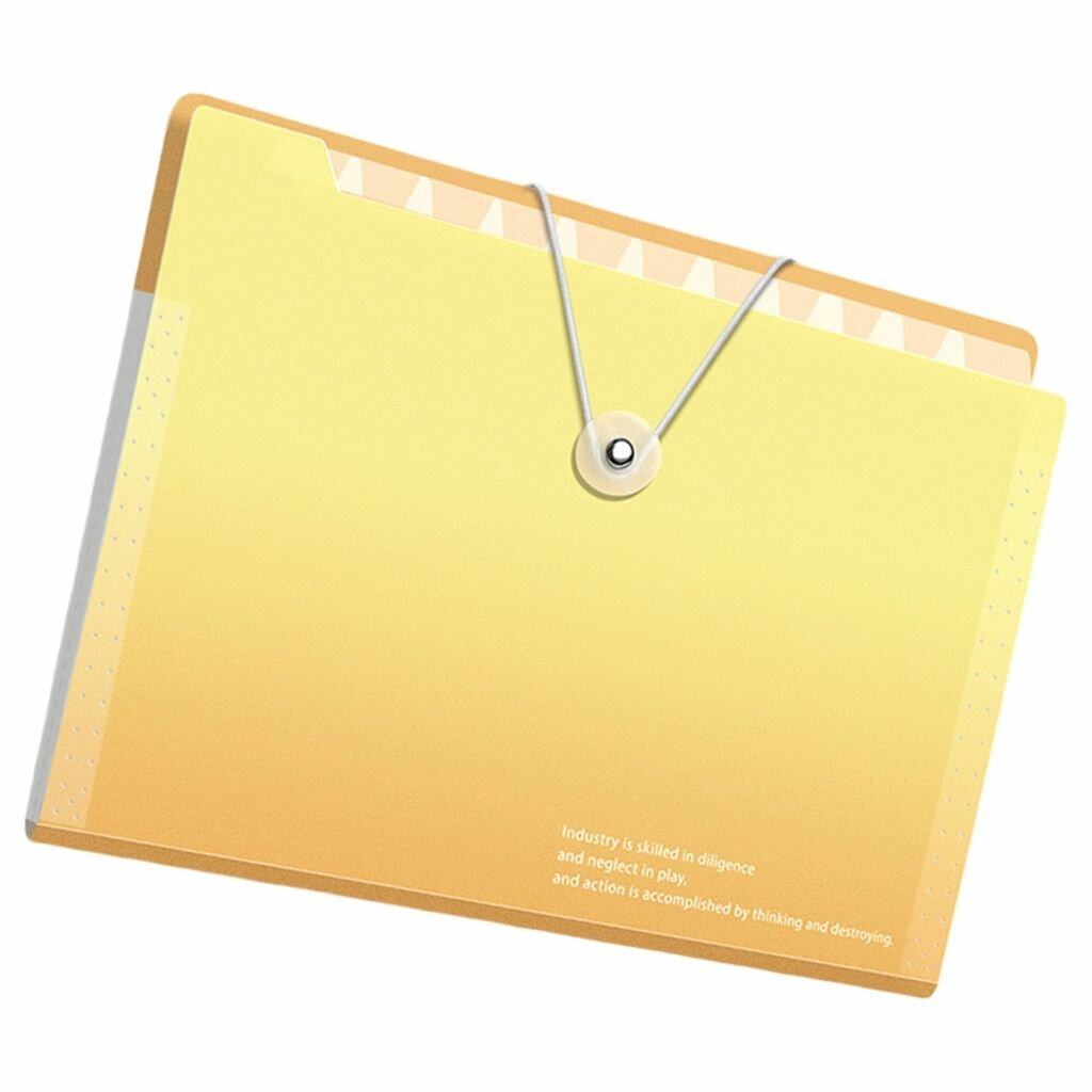 Сумка для органов с 12-слойной пряжкой, межстраничная папка большой емкости, файлов классификации данных, хранения -градиентно-желтый