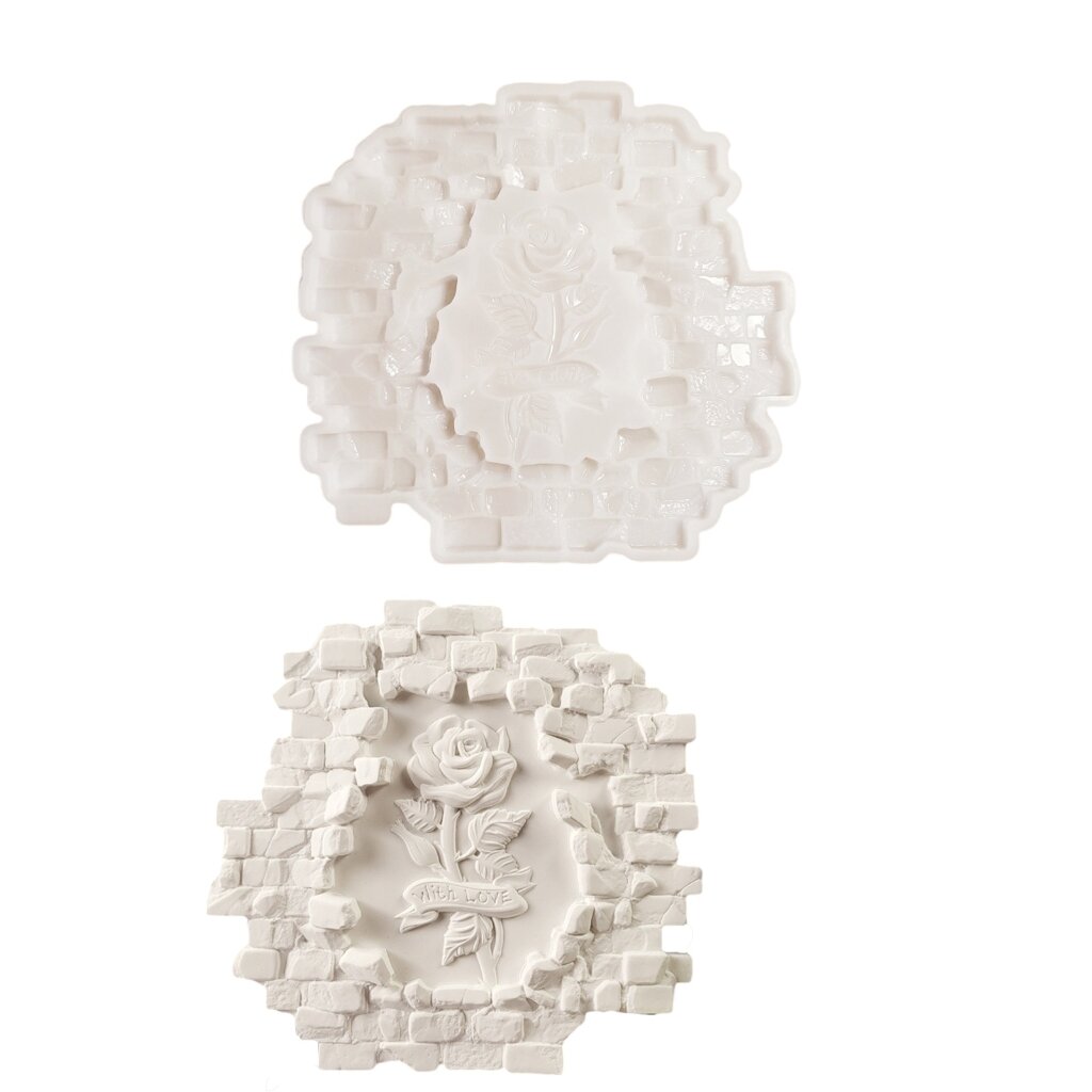 Силиконовая форма "Сделай сам", настенная гипсовая форма с цветком розы в виде объемной настенной плитки