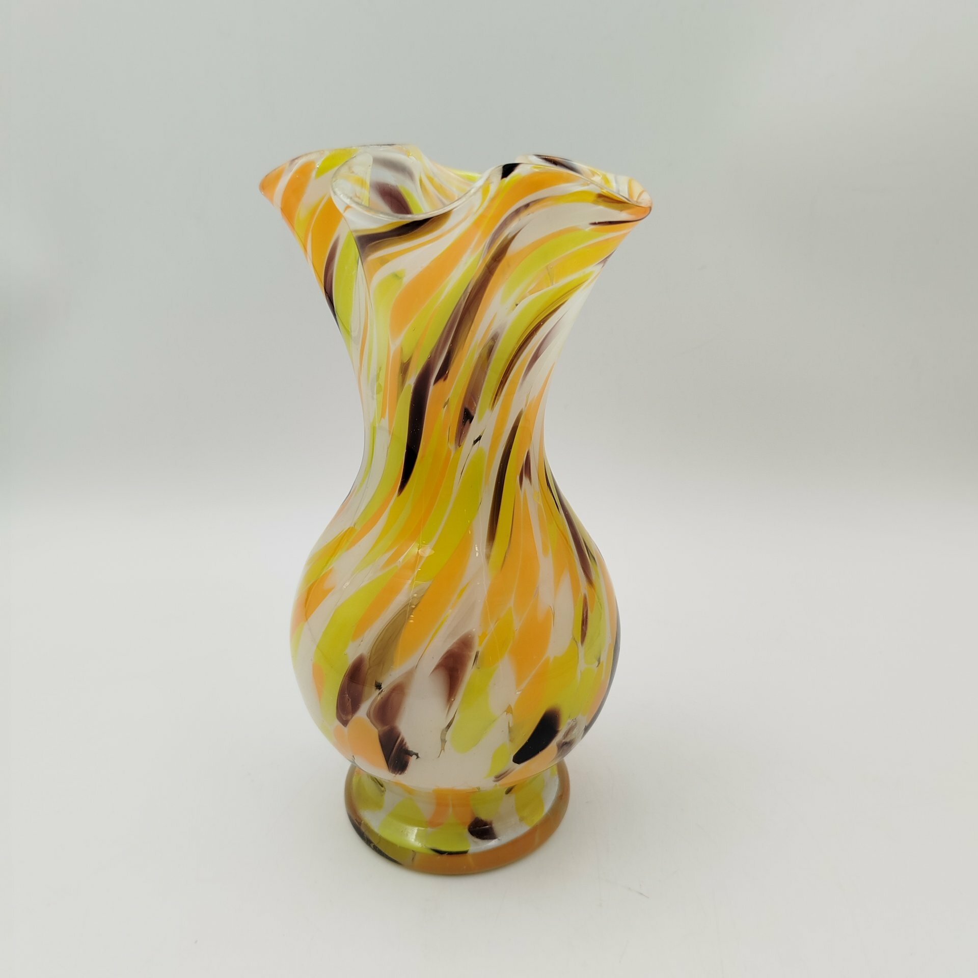 Ваза, цветное стекло, гутная техника, СССР, 1960-1990 гг.