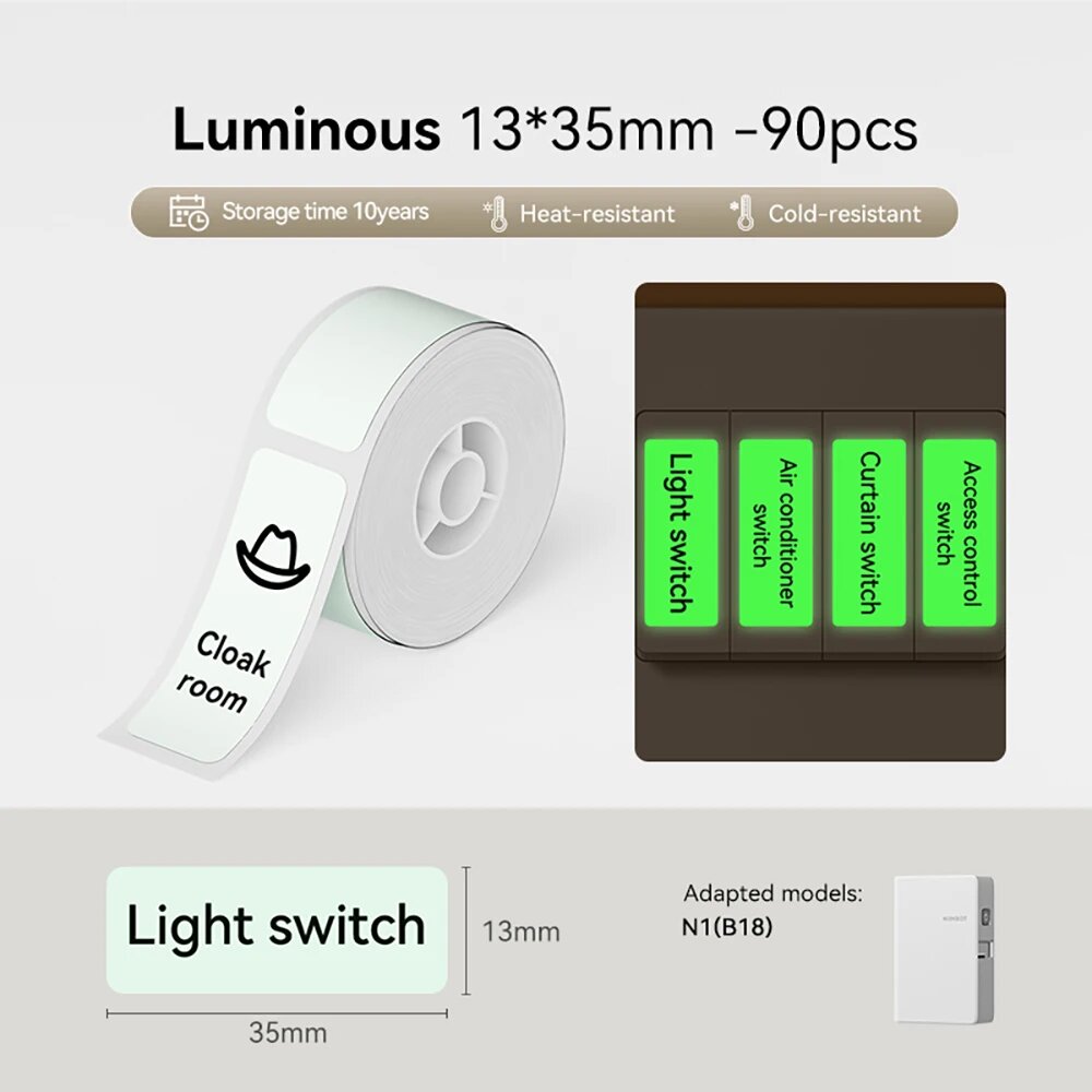 Niimbot B18 Белый Термотрансферный Принтер Этикеток 13x35mm-Lum