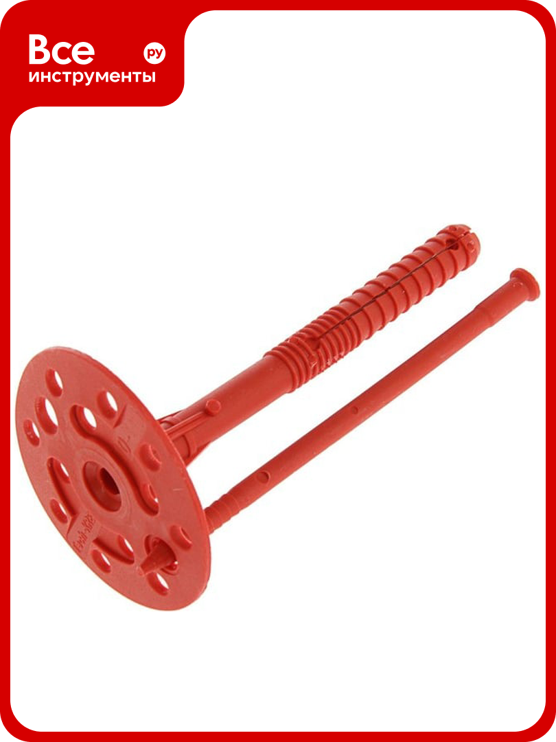 Дюбель для теплоизоляции Tech-Krep с пластиковым гвоздём 10х120 70 шт - коробка 138606, из полнотелого