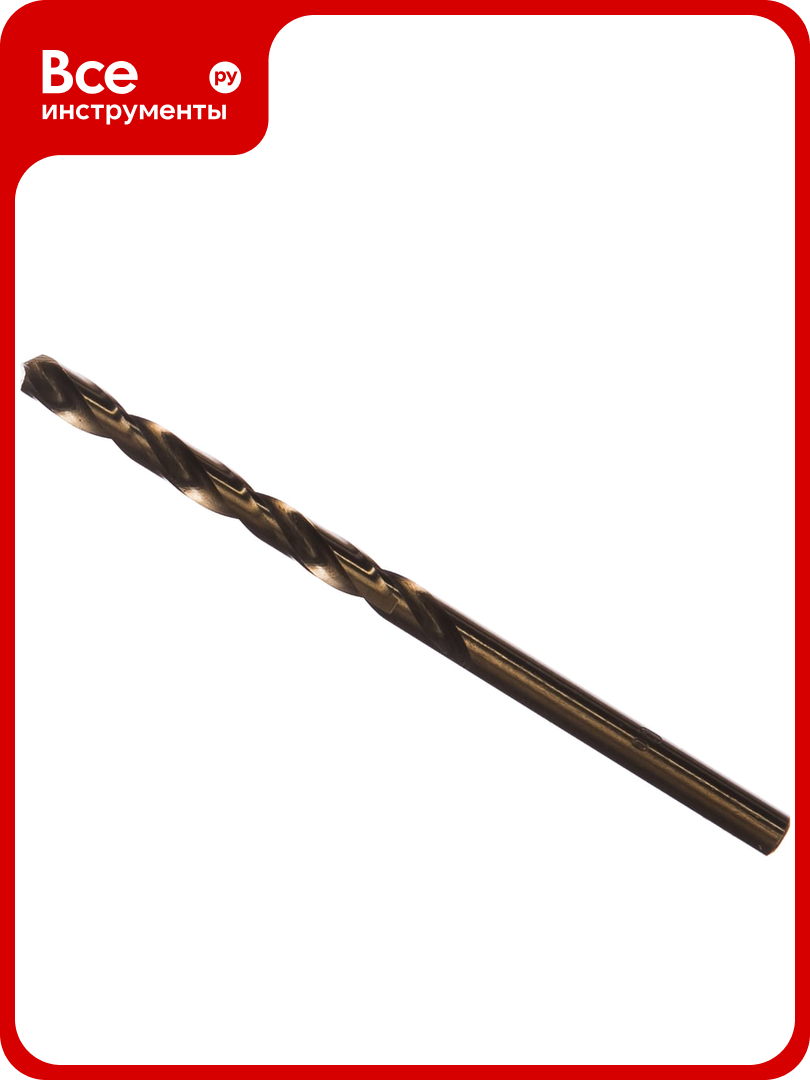 Сверло, HSS, по металлу (4 мм; HSS Co-5%) MATRIX 71419, сверления легированных и цветных, диаметром