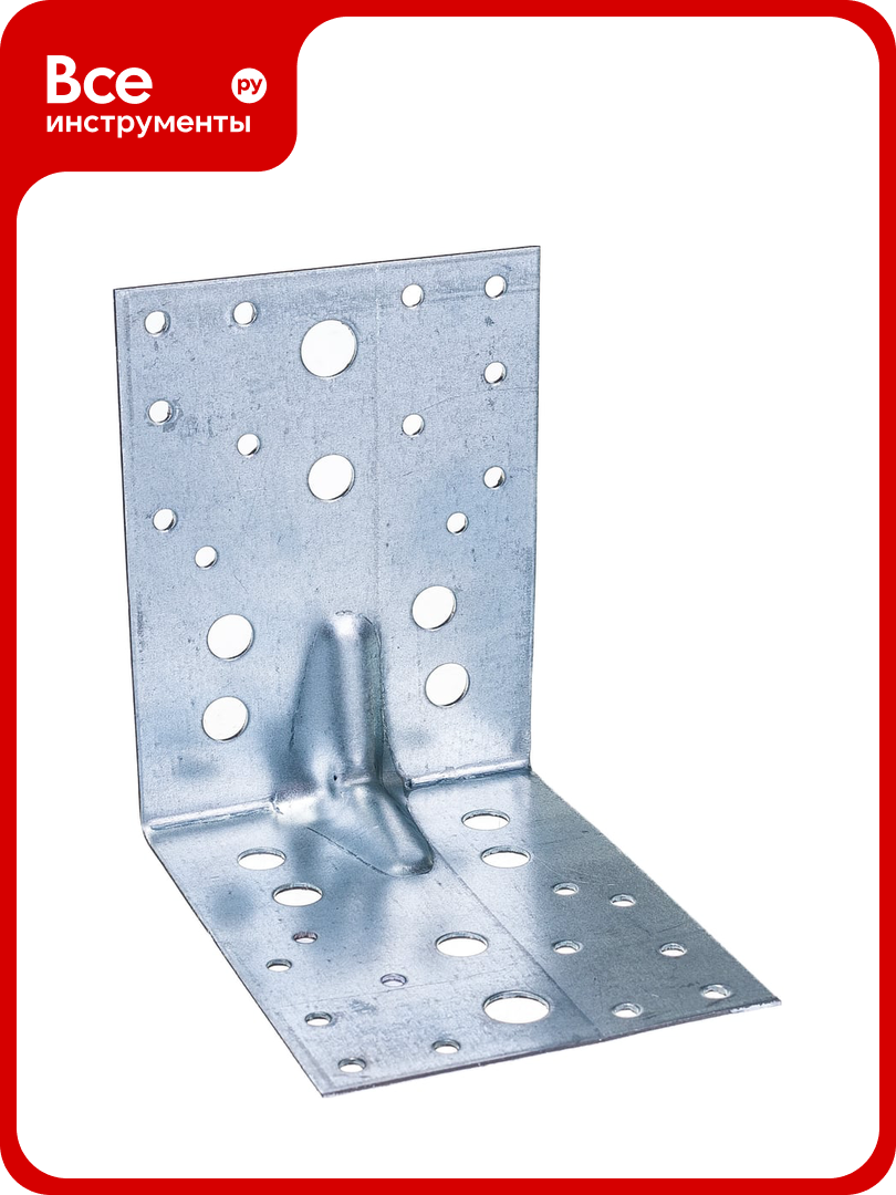 Крепежный усиленный уголок Tech-Krep 130х130х100х2 - накл. 128091, из дерева