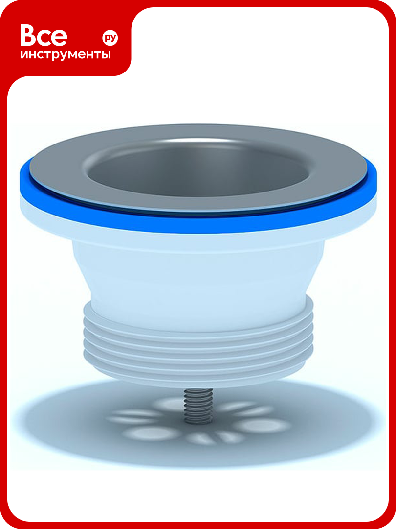 Выпуск АНИ Пласт 1 1/2 с нержавеющей сеткой M100, с нержавеющей сеткой АНИ Пласт