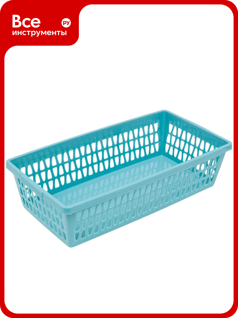 Корзина для хранения Martika Велетта 21x11x5 см, бирюзовая С711БИР