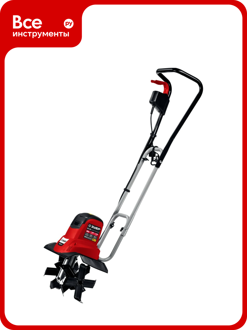 Электрический культиватор ЗУБР ККД-900 с червячным редуктором и складной ручкой для небольших площадей