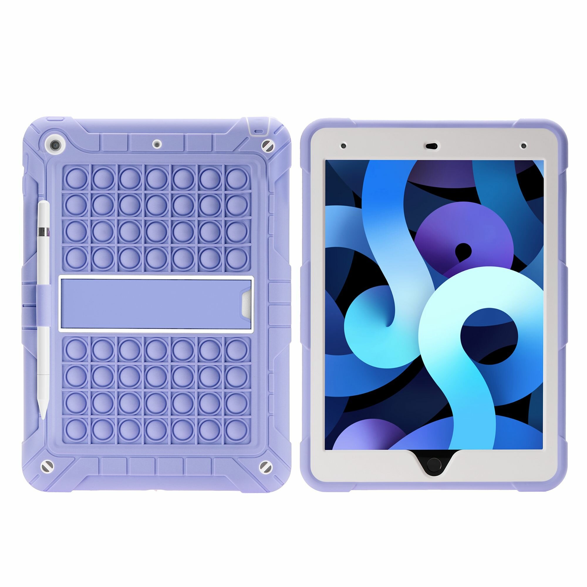 Чехол для iPad 7 / 8 / 9 10.2" Антистресс pop-it лавандовый