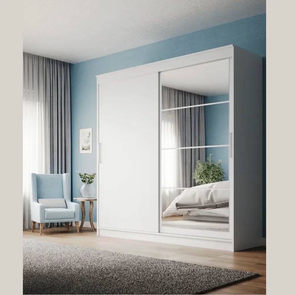 Шкаф-купе Гранд 1 2.0 ЛДСП+Зеркало Белый