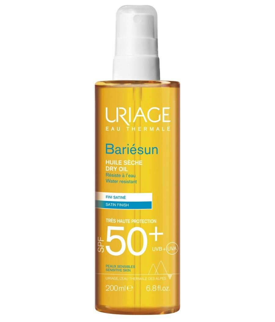УРЬЯЖ БАРЬЕСАН SPF50+ Солнцезащитное сухое масло, 200 мл | URIAGE Bariesun Beautifying Dry Oil SPF50+