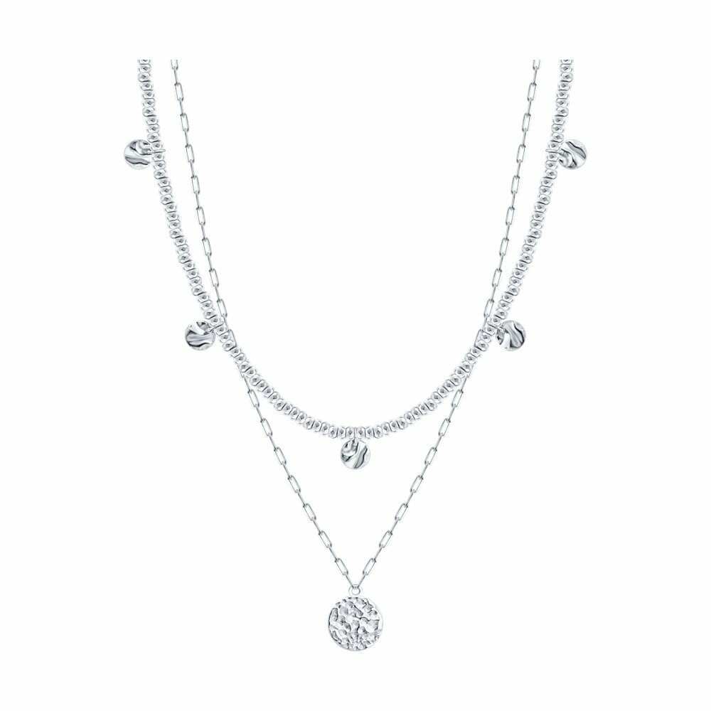 Колье, серебро, 925 проба, родирование, гематит