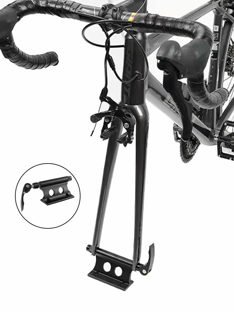 Черный быстросъемный зажим для передней вилки велосипеда, крепеж для установки багажника на автомобиль SUV, стойка для парковки велосипедов.