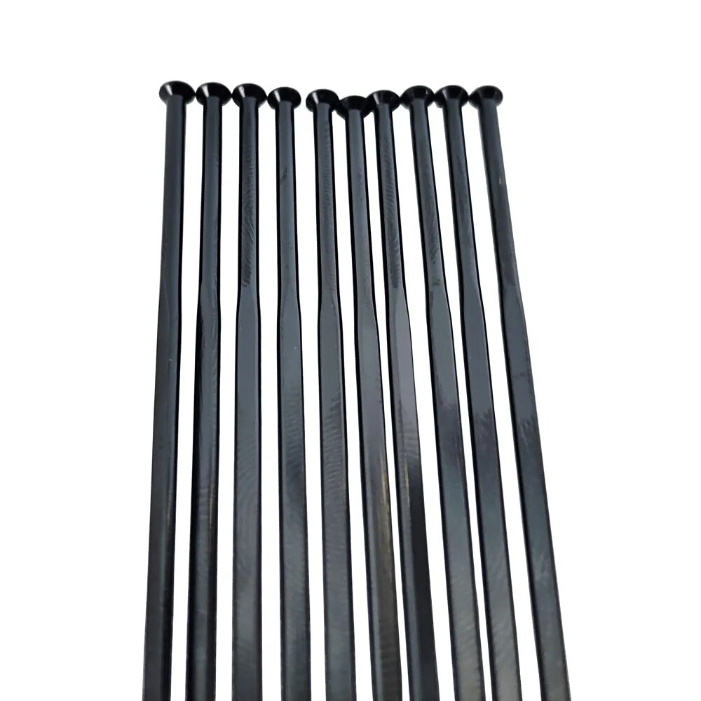 Велосипедные спицы LGHZL-1423, аналог Pillar, из нержавеющей стали, прямые, для шоссейных и горных велосипедов, черные, 14G, с бесплатными ниппелями из сплава