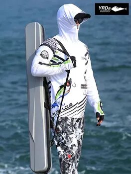 Камуфляжная одежда для рыбалки из ледяного шелка с солнцезащитным кремом, Летний камуфляжный рыболовный набор