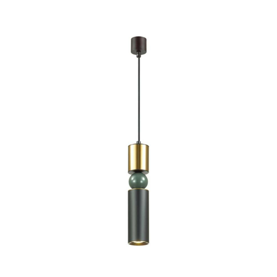 4073/5L L-VISION ODL19 475 черный/золото/зеленый Подвес GU10 1*5W SAKRA