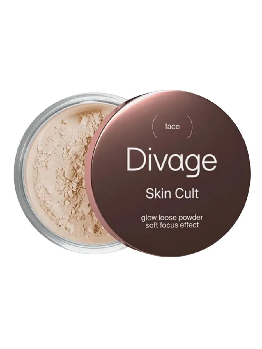 Divage Пудра для лица рассыпчатая сияющая прозрачная Skin Cult Glow Loose Powder