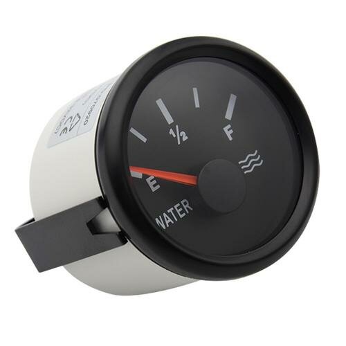 52мм измеритель уровня воды 0 190ohm 240 33ohm с красной подсветкой 12V/24V|топливные измерители