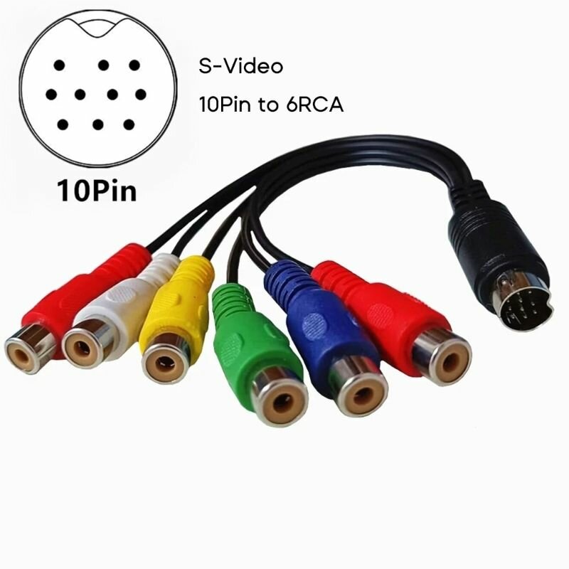 Видеокабель S Video от 10Pin до 6RCA