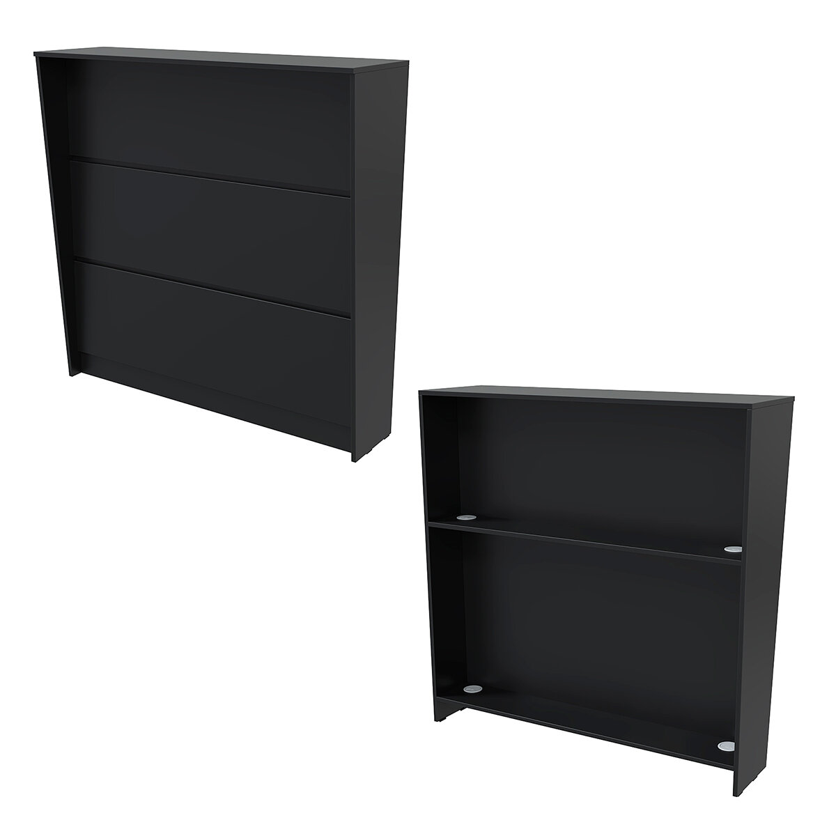 Модуль ресепшн "Неро" №43 прямой 1200мм, Черный. Производитель товара - компания Westcom.