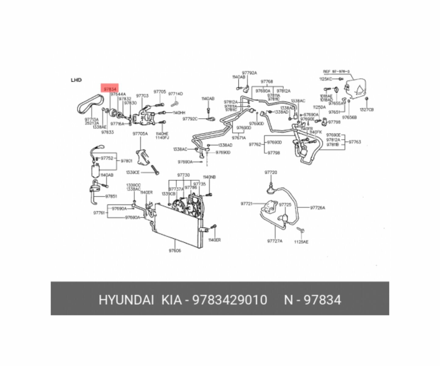 Шкив Компрессора Кондиционера[Org](Hyundai/Kia 9783429010)