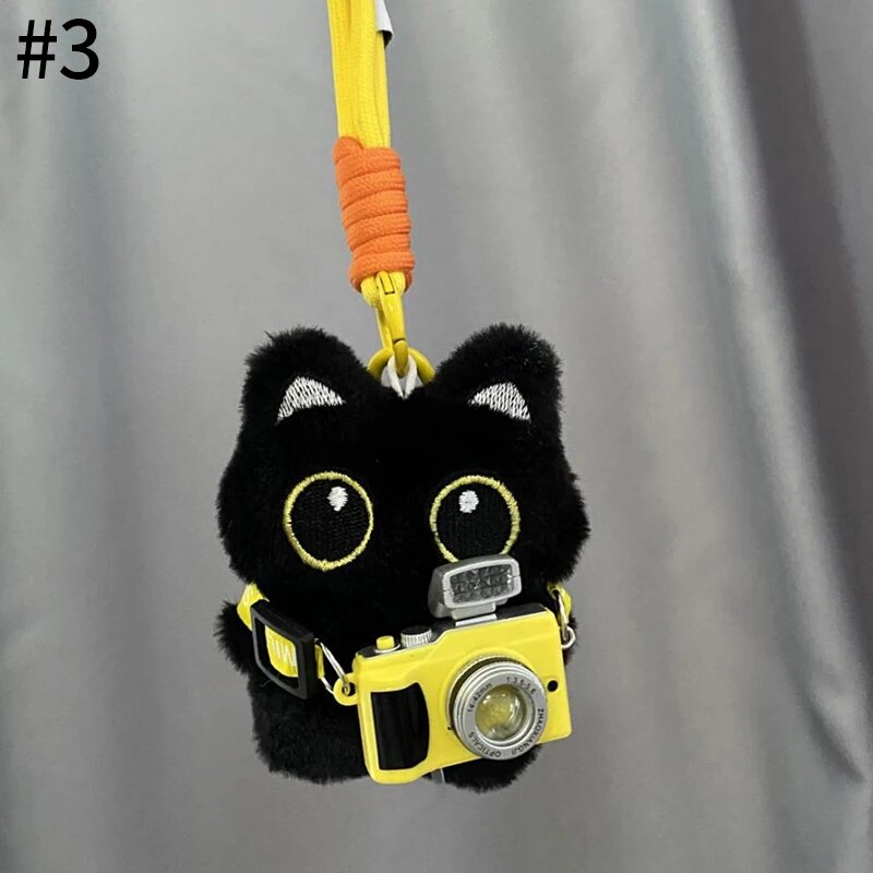 Плюшевый брелок с котом Черный, S16