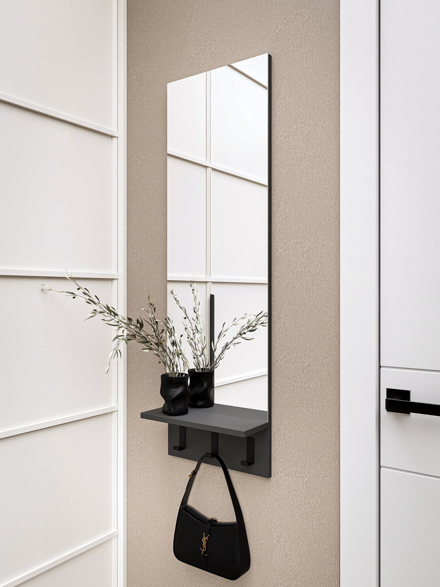 Зеркала для прихожей с полкой